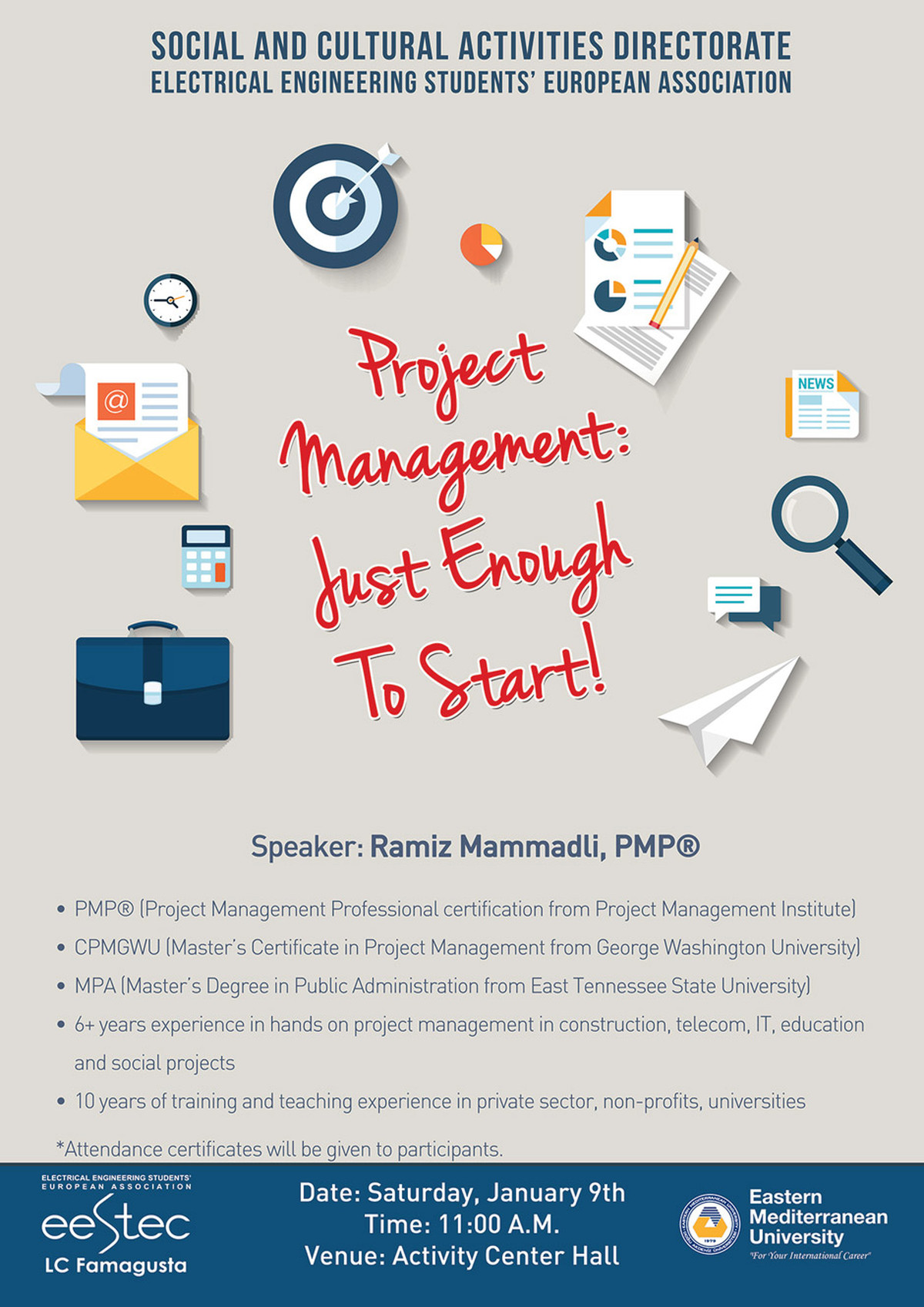"Project Management: Just enough to start!" seminar | Events | Eastern ...