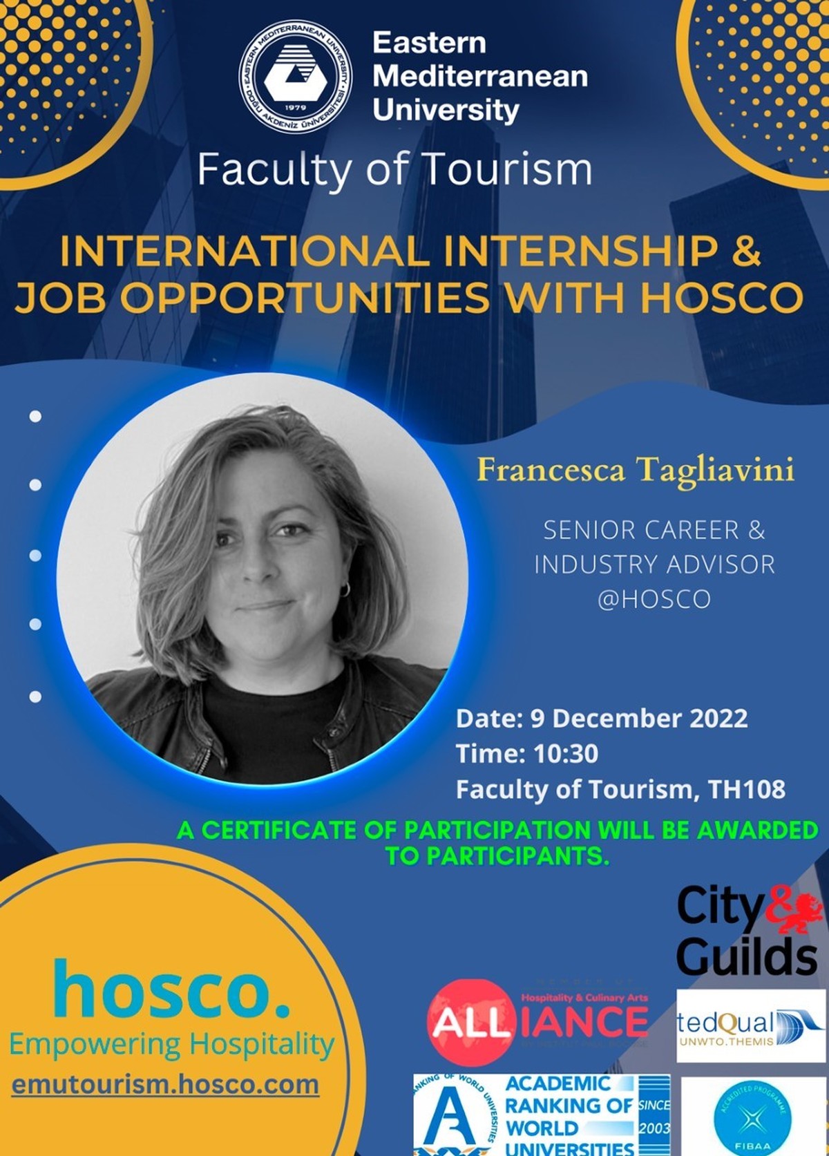 International Internship & Job Opportunities with HOSCO - Francesca ...