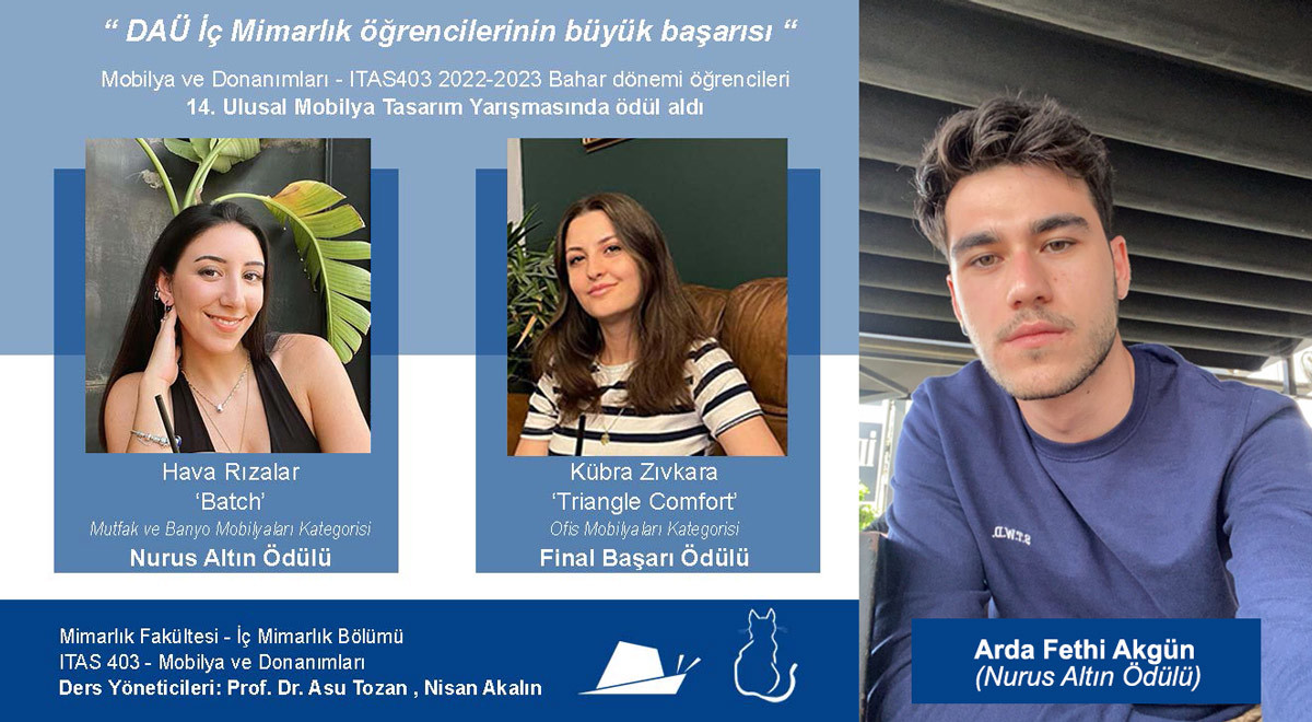 DAÜ İç Mimarlık Bölümü Ödüle Doymuyor | Haberler | Doğu Akdeniz ...