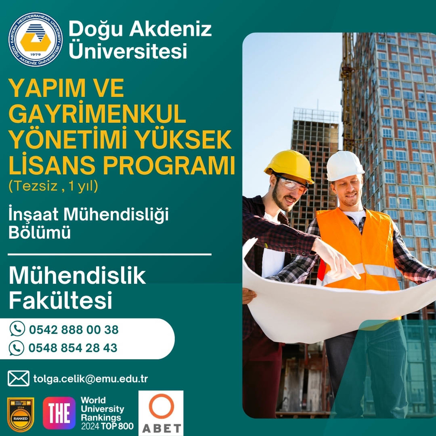 EMU Faculty of Engineering Launches a New Master’s Program on ...