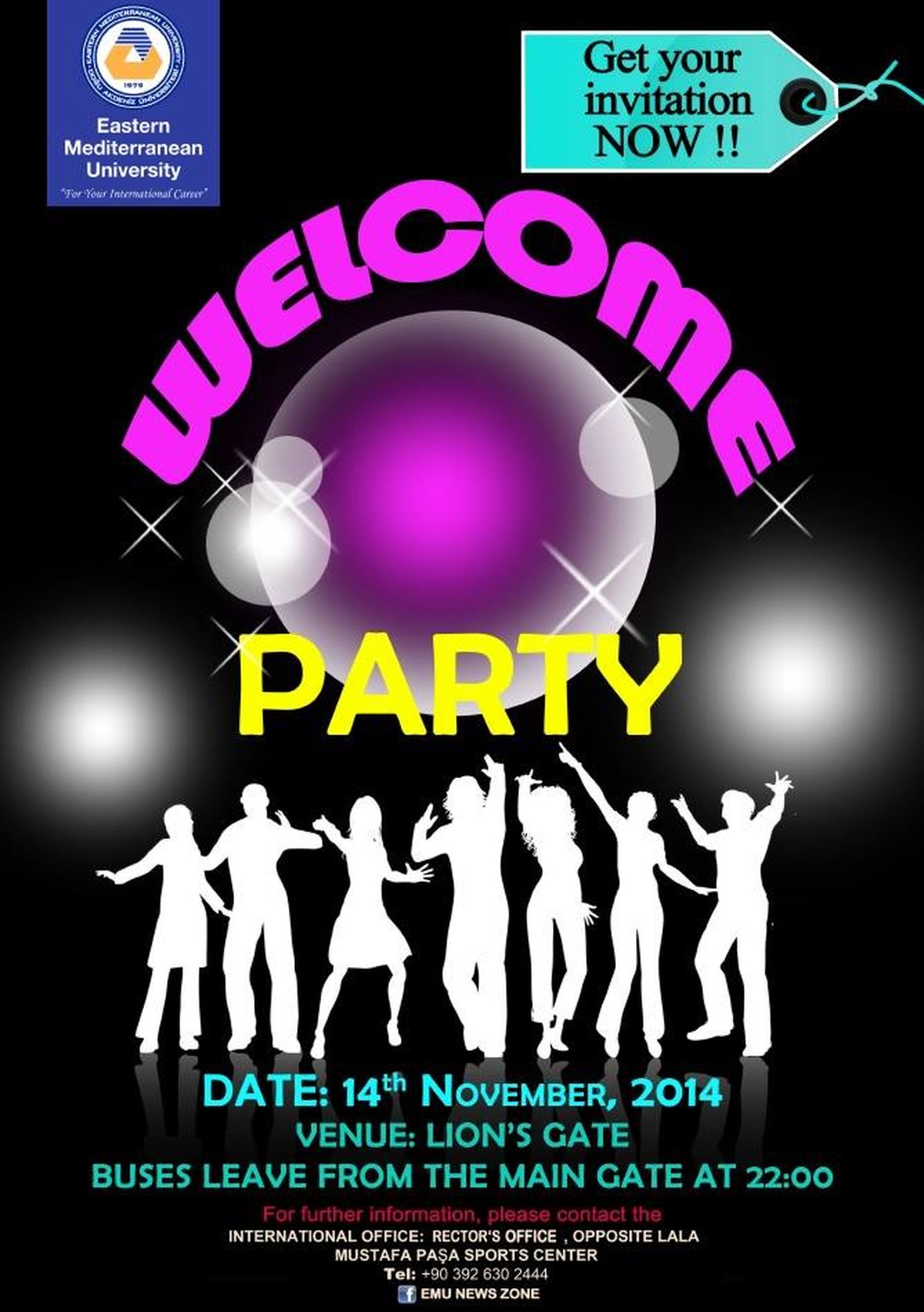 Welcome Party | Events | Eastern Mediterranean University (EMU), Cyprus